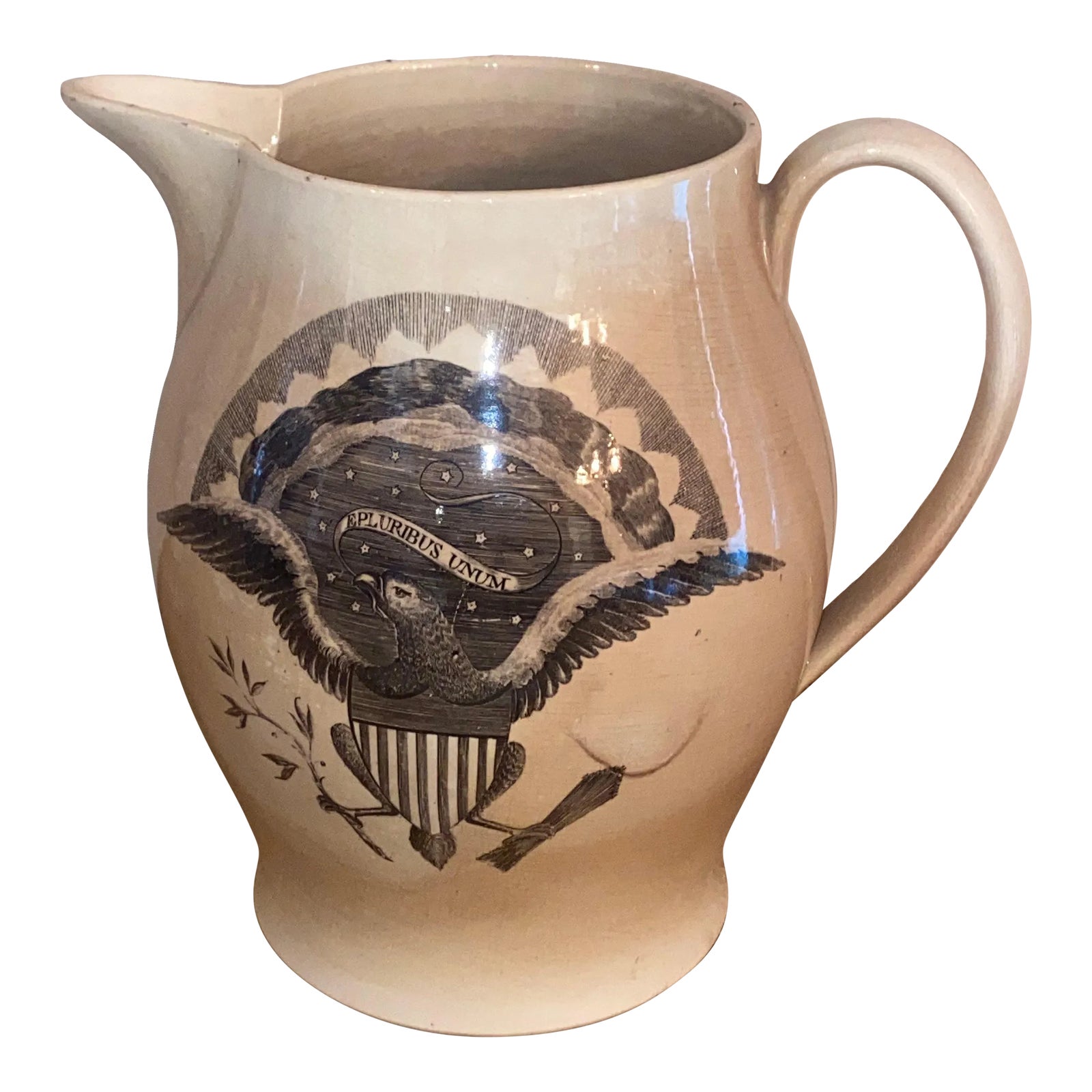 Early 19th Century Staffordshire Creamware Liverpool Pitcher Large ...