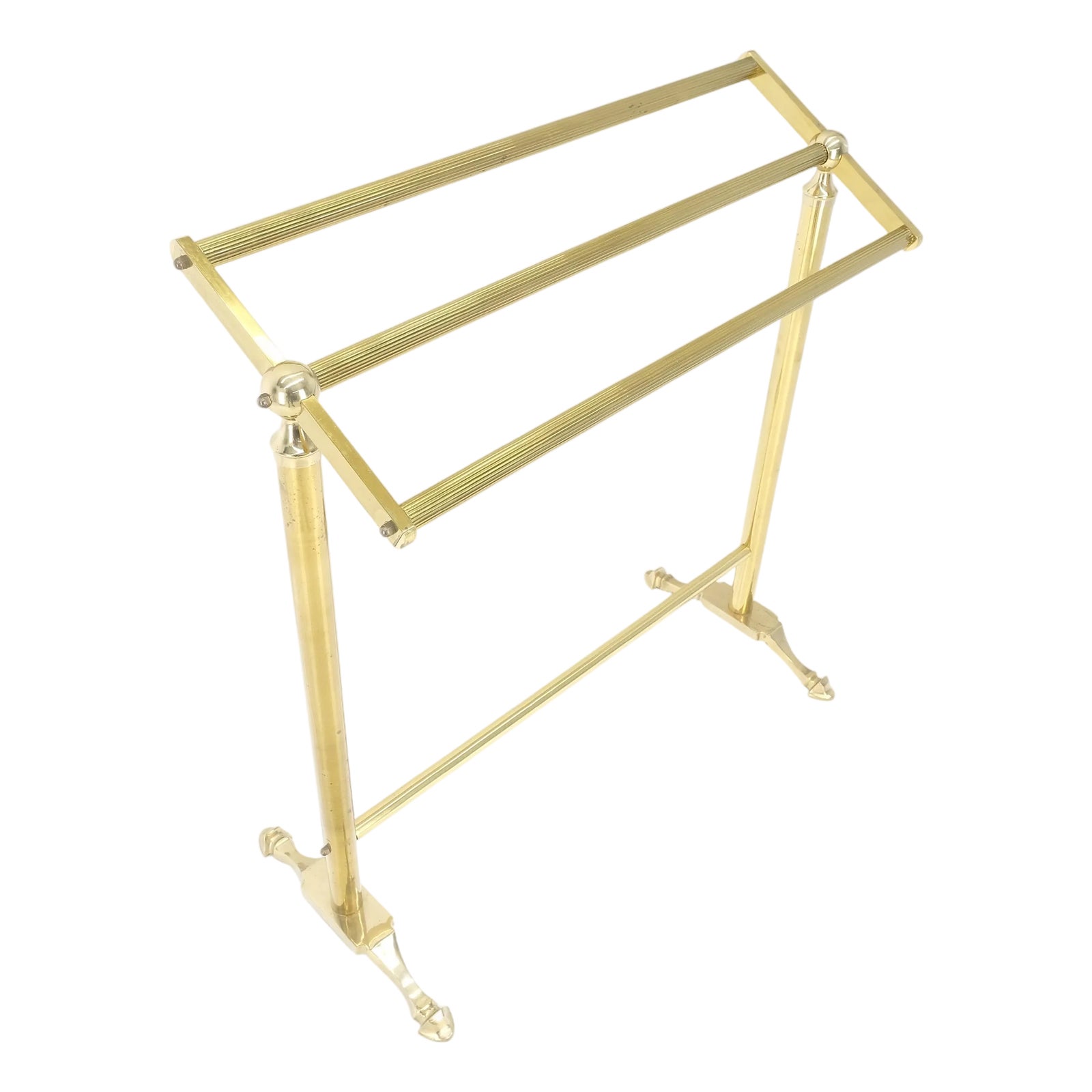 Solid Brass Italian Mid Century Modern Hoof Style Feet Towel Rack ...