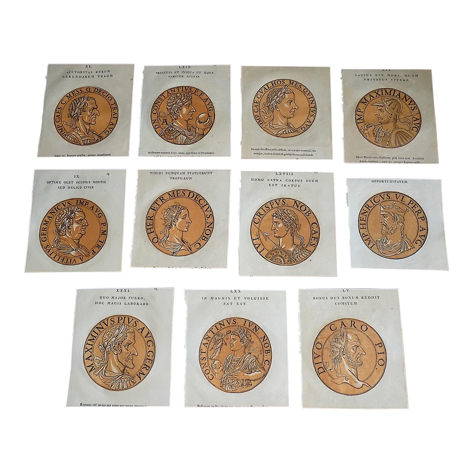 Authentic Antique Early 18th C. Hubert Goltzius Chiaroscuro Woodcut ...