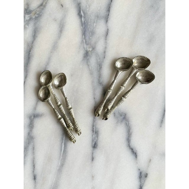 Figural Shell Demitasse Amuse-Bouche Spoons- Set of 6 | Chairish
