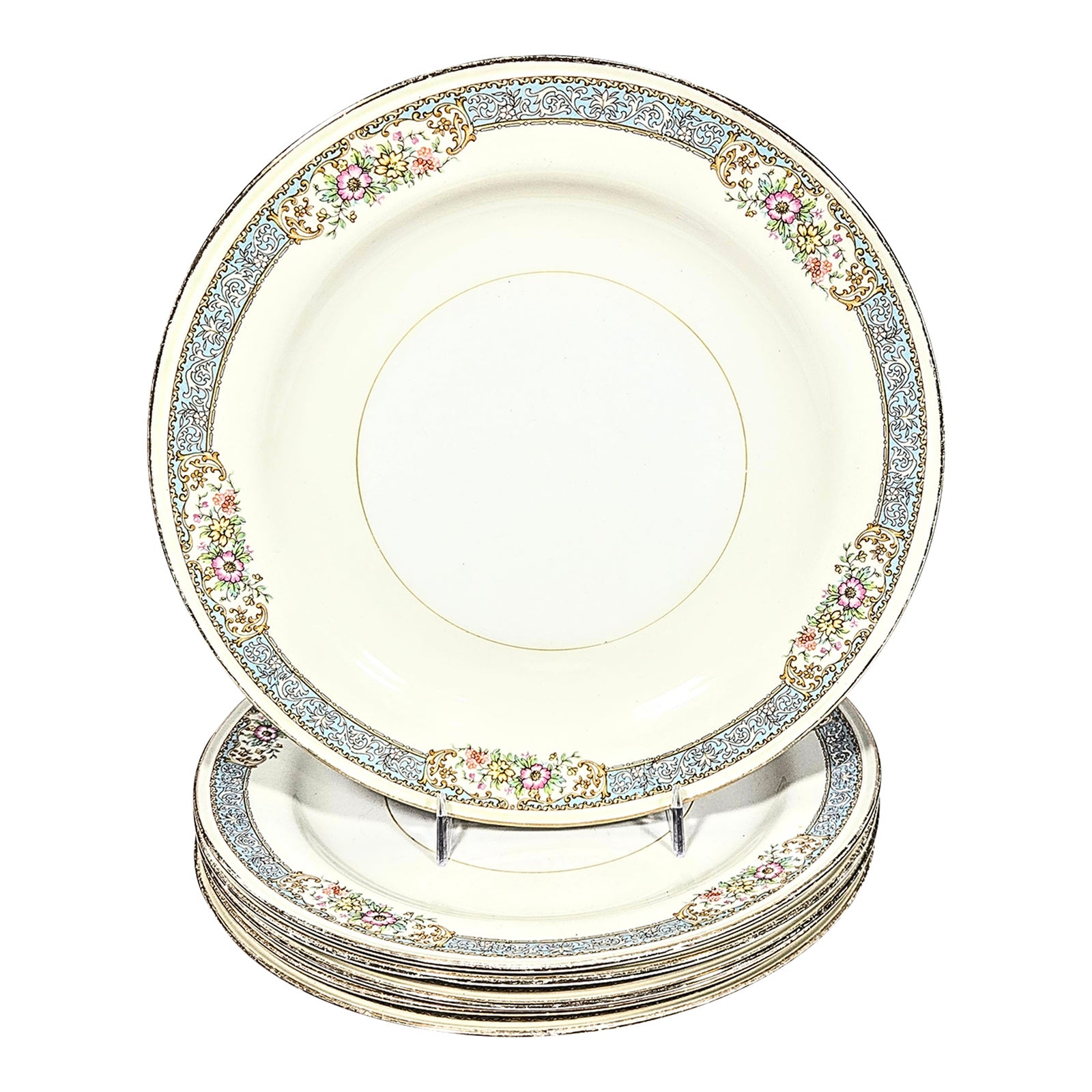 French Country Dinner Plates- Set of Six | Chairish
