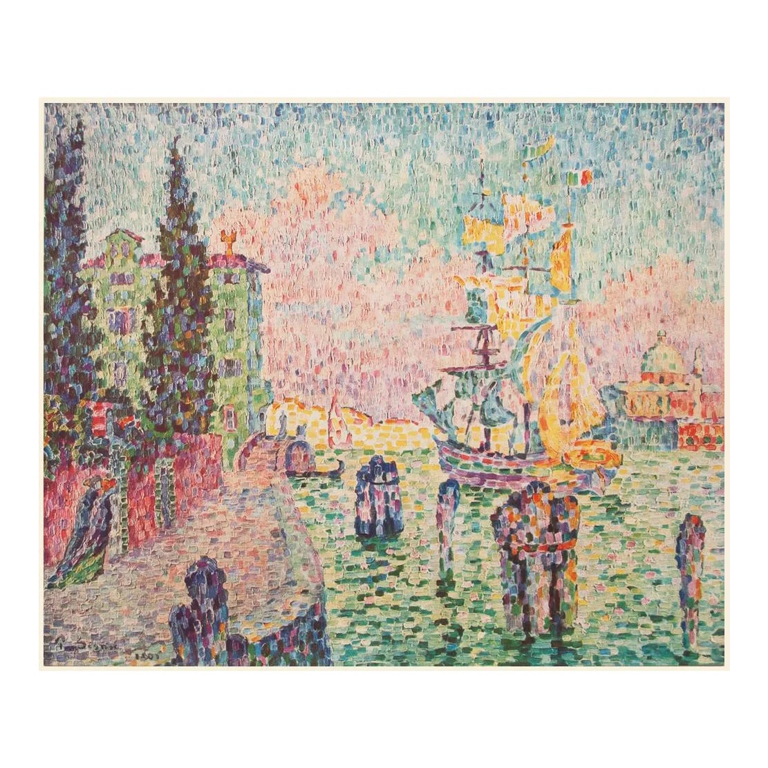 1947 After Paul Signac, "Venice Landscape" First Edition Parisian ...