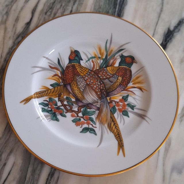 Vintage Fitz and Floyd Pheasant Accent Plates - Set of 8 | Chairish