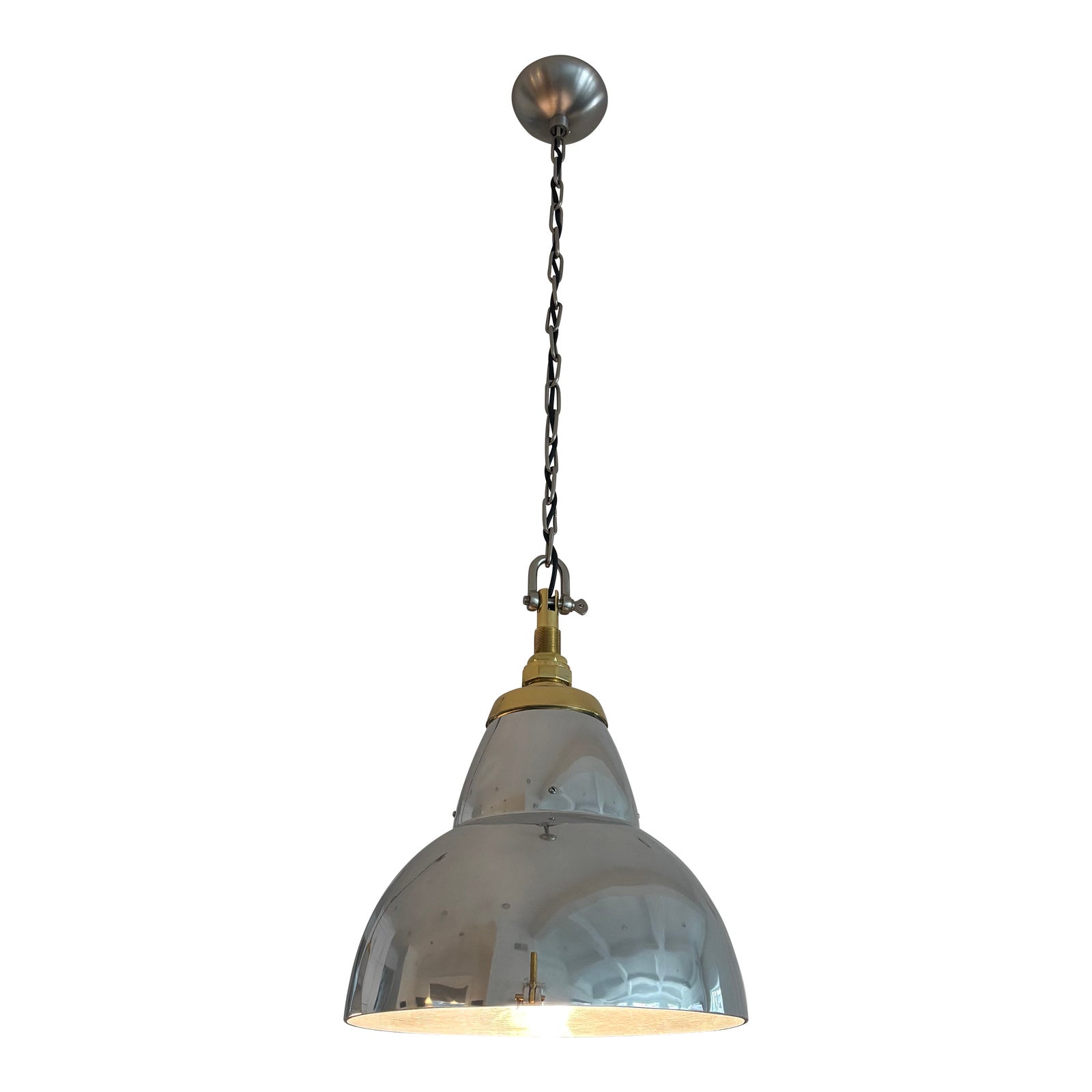 New in Box Bobo Intriguing Objects Silver/Gold Industrial Pendant Light ...