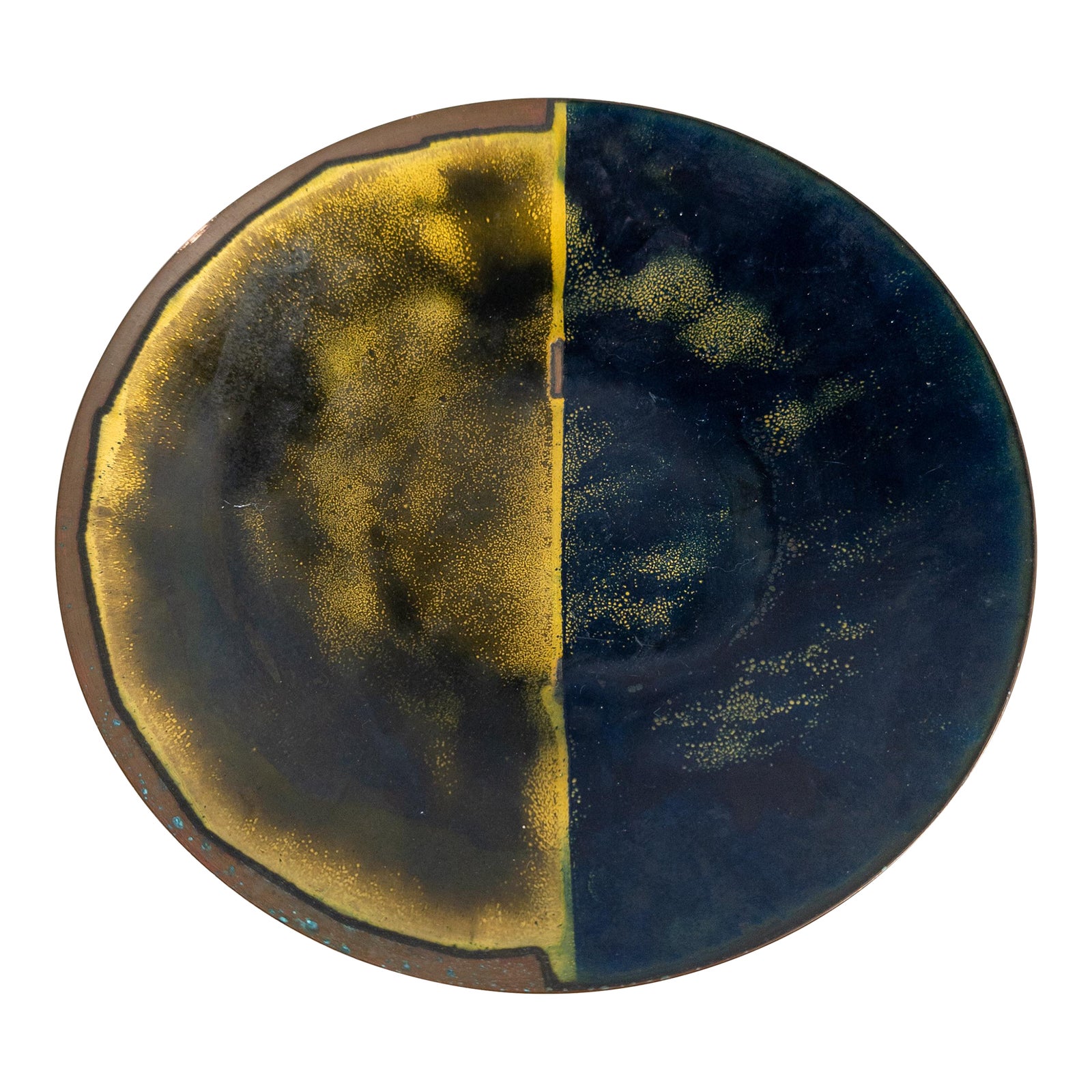 1960's Mid-Century Modern Enamel Plate or Bowl by Ivan Schmidl-Simandi ...