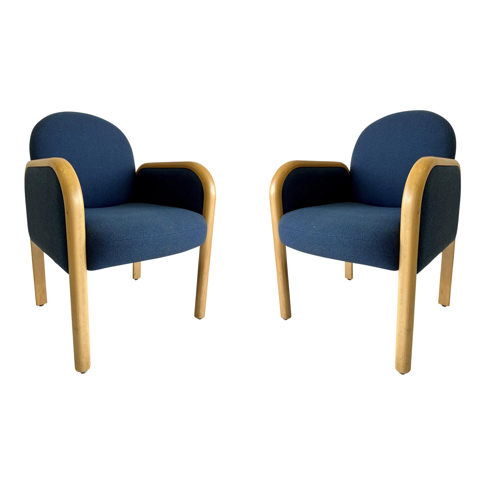Vintage Postmodern Arm Chairs - a Pair | Chairish