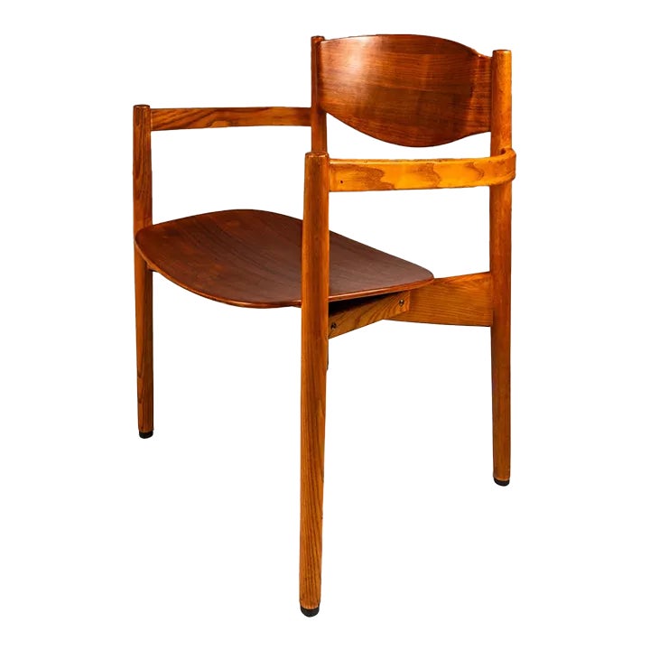 Mid-Century Modern General Purpose Chair in Oak & Walnut by Jens Risom ...