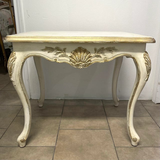 Vintage French Style Wood Side Table | Chairish