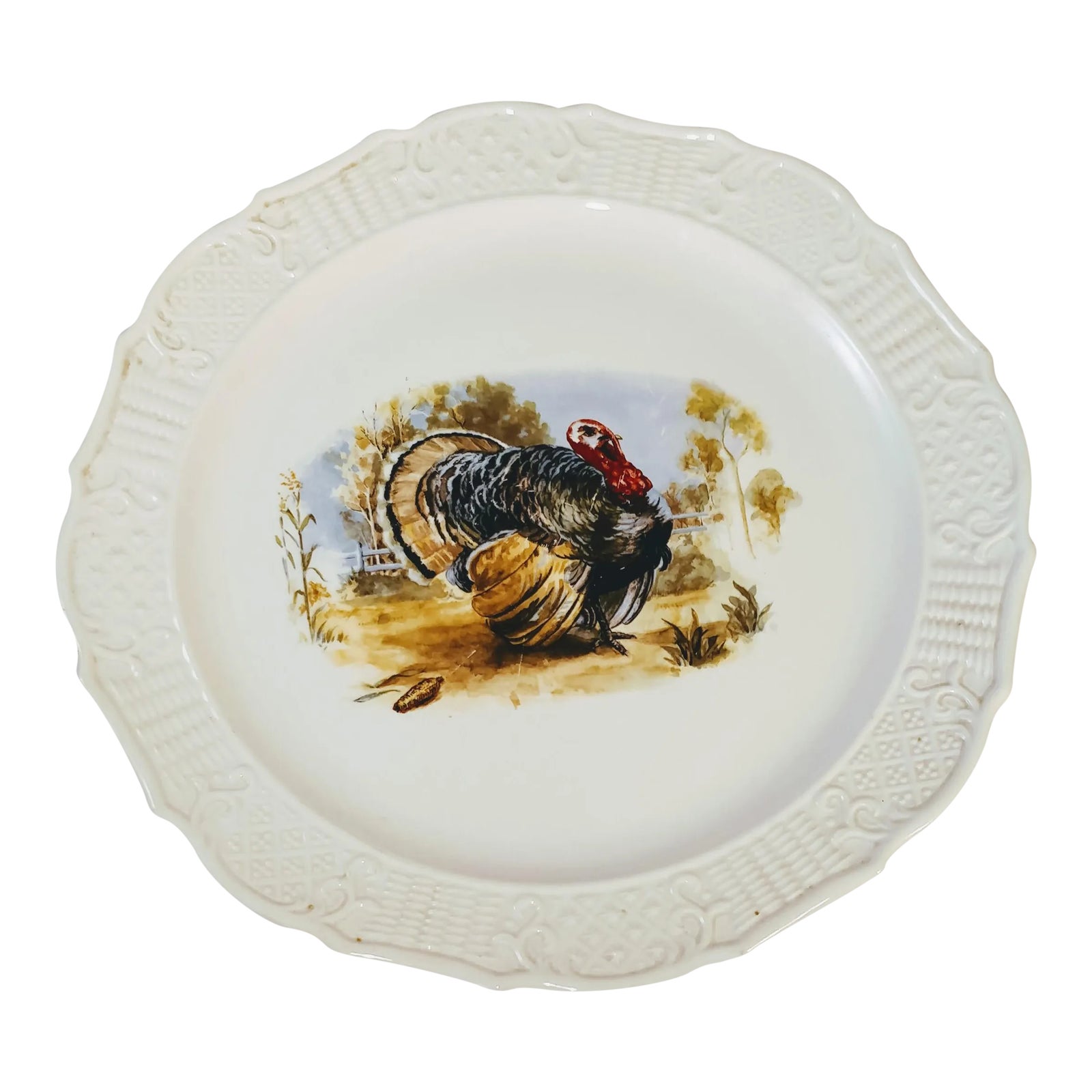 Vintage Ironstone Round Turkey Platter Plate Usa | Chairish