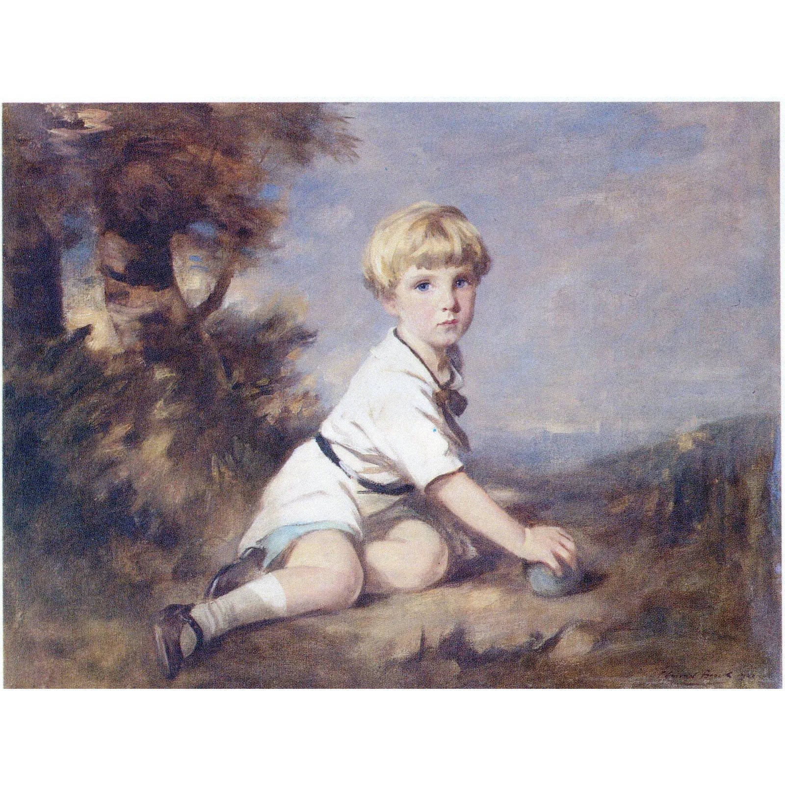 Portrait of Alexander Bullen by Edmund Brock, Dated 1924, Reproduction ...