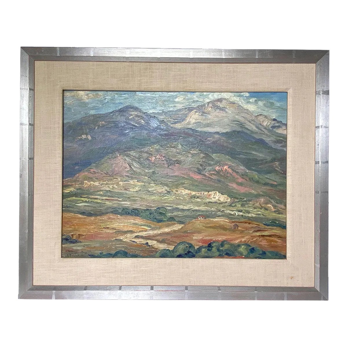 Edith C. Bramhall Oil on Canvas Painting, Pikes Peak, Colorado | Chairish