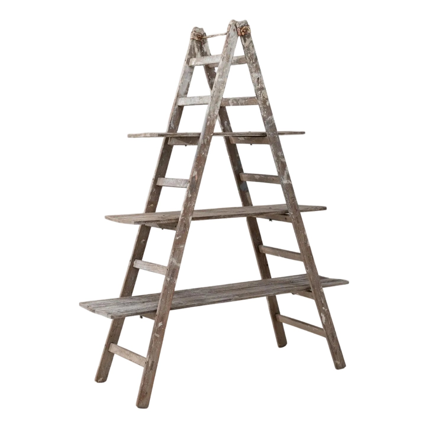 Mid 20th Century French A-Frame Ladder Shelf | Chairish