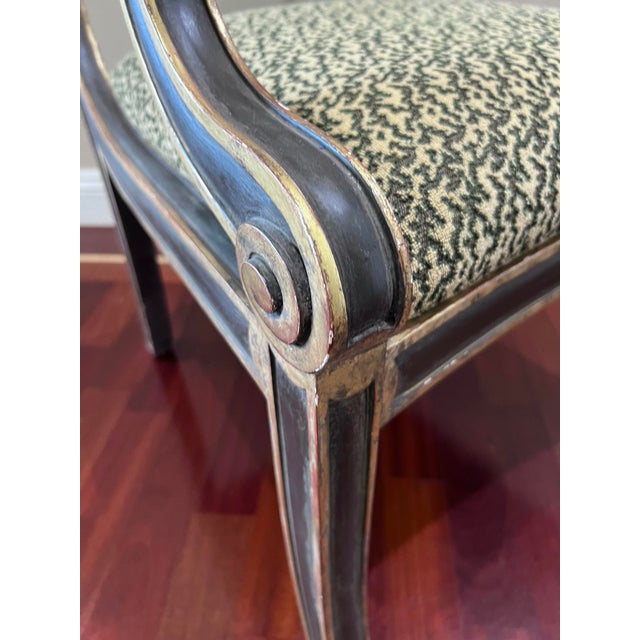 1990s Dennis & Leen Neoclassical Style Painted Armchair | Chairish
