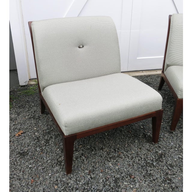 Baker Furniture Bill Sofield Slipper Chairs- a Pair | Chairish
