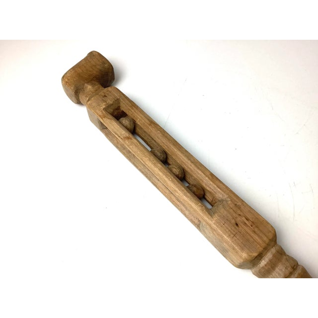 1930s Folk Art Balls in Cage Walking Stick Cane | Chairish