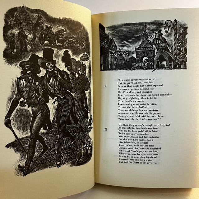 1943 Pushkin Eugene Onegin Book | Chairish