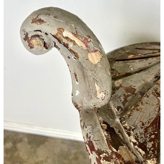 Pair of 19th C. Italian Carved Painted Finials | Chairish