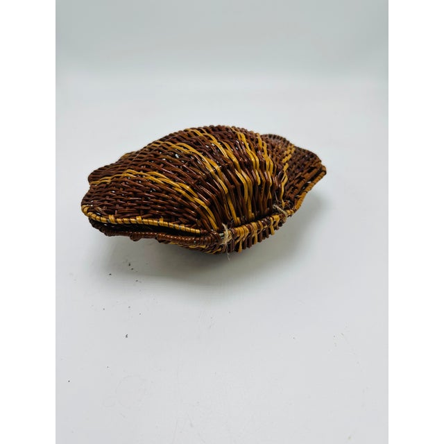 Vintage Wicker Shell Basket | Chairish
