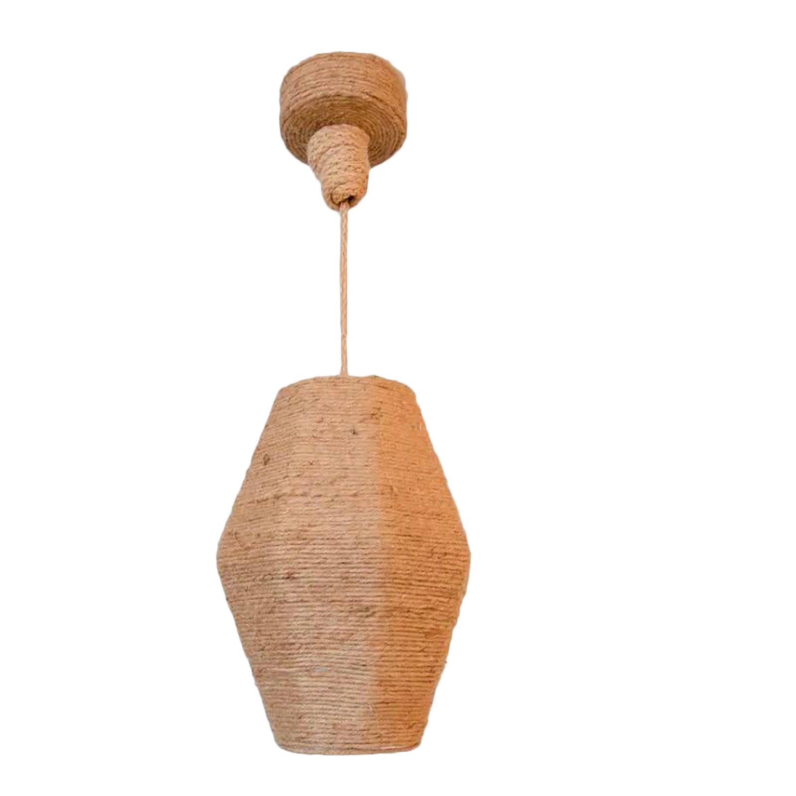 Jute Roped Wrapped Light Fixture Cocoon Small | Chairish