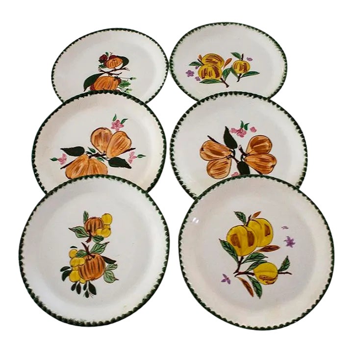 Southern Potteries Blue Ridge China Dinner Plates - Set of 6 | Chairish