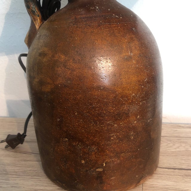 Vintage Stone Wear Lamp & Shade | Chairish