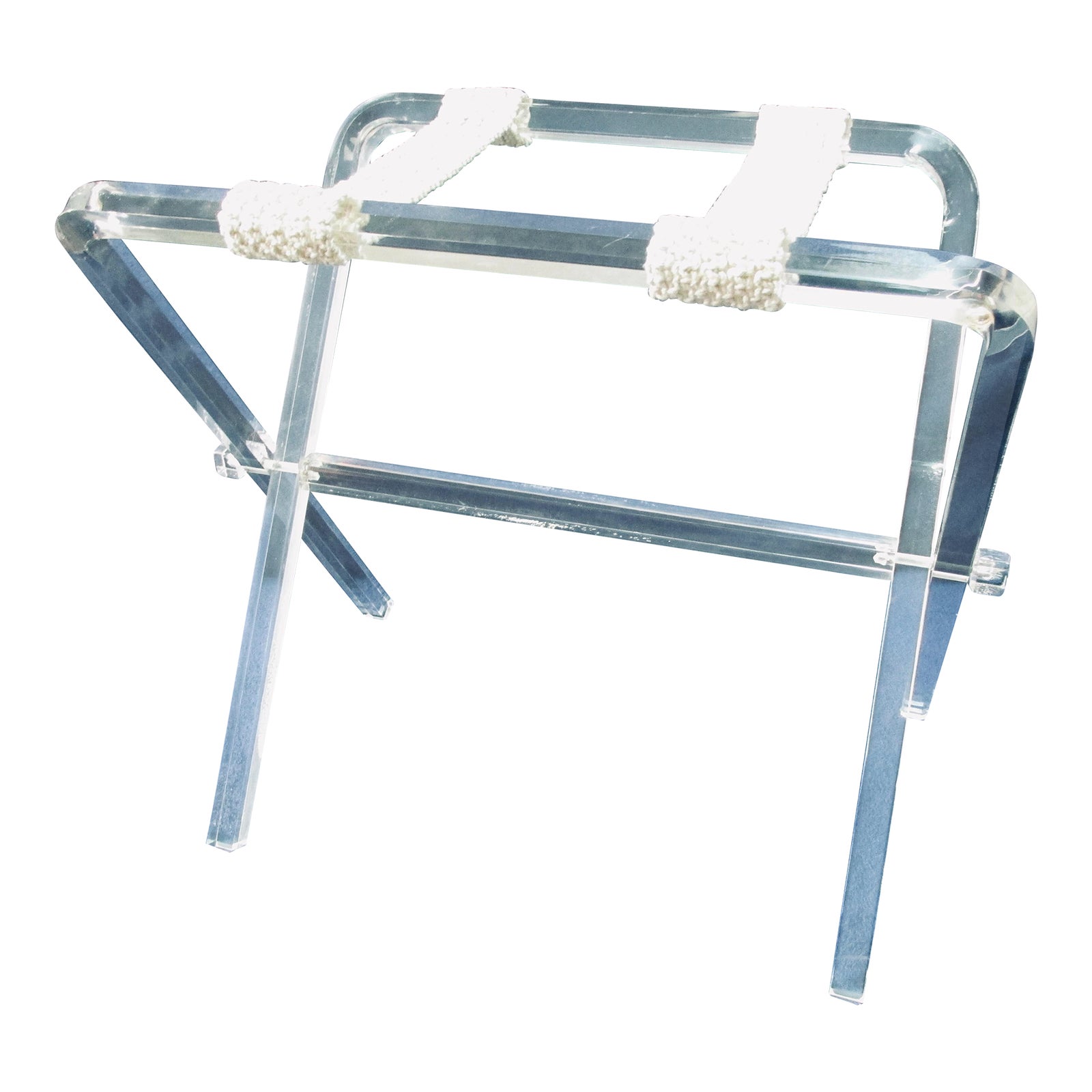 1970s Vintage Sheibe Acrylic Lucite Perspex Luggage Rack | Chairish