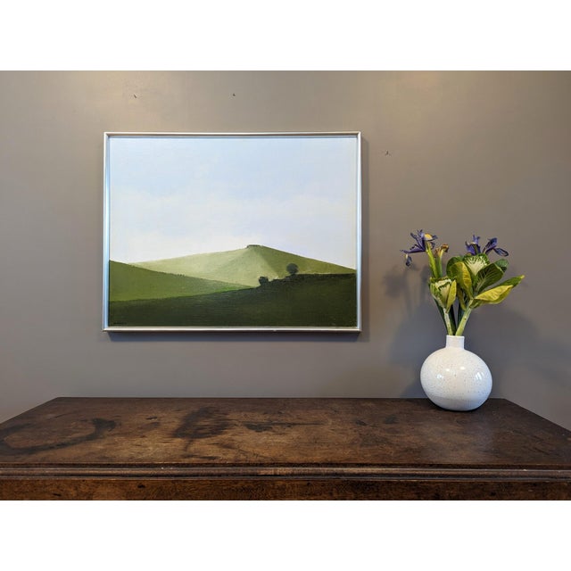 Mid-Century Modern Swedish "Verdant Slopes" Vintage Abstract Landscape ...