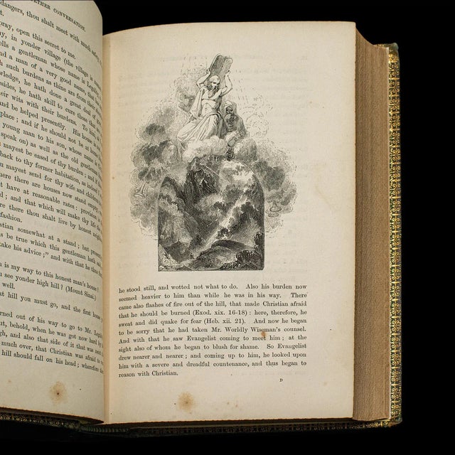 1860's Antique Book the Pilgrim's Progress | Chairish