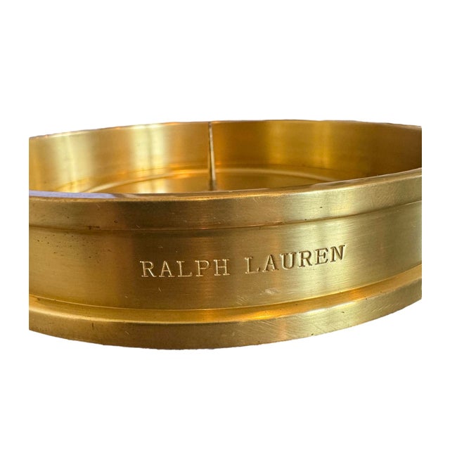 Ralph Lauren Brass Candle Holder Dish | Chairish