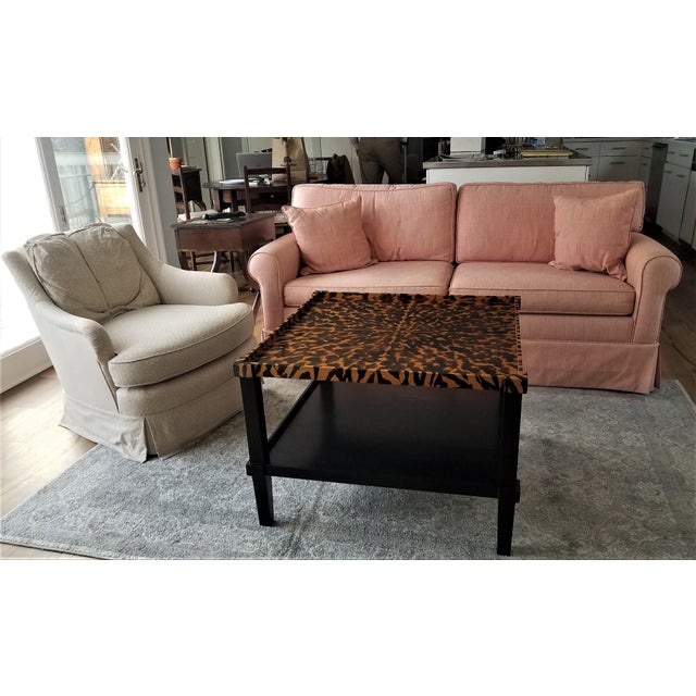 Hollywood Regency Hand Painted Tortoise Shell Coffee Table | Chairish