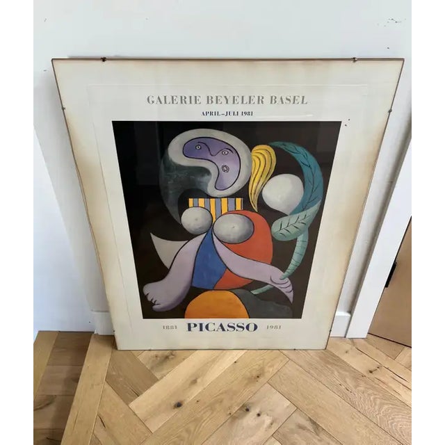 Large Vintage Picasso Exhibition Poster, Framed, 1981 | Chairish