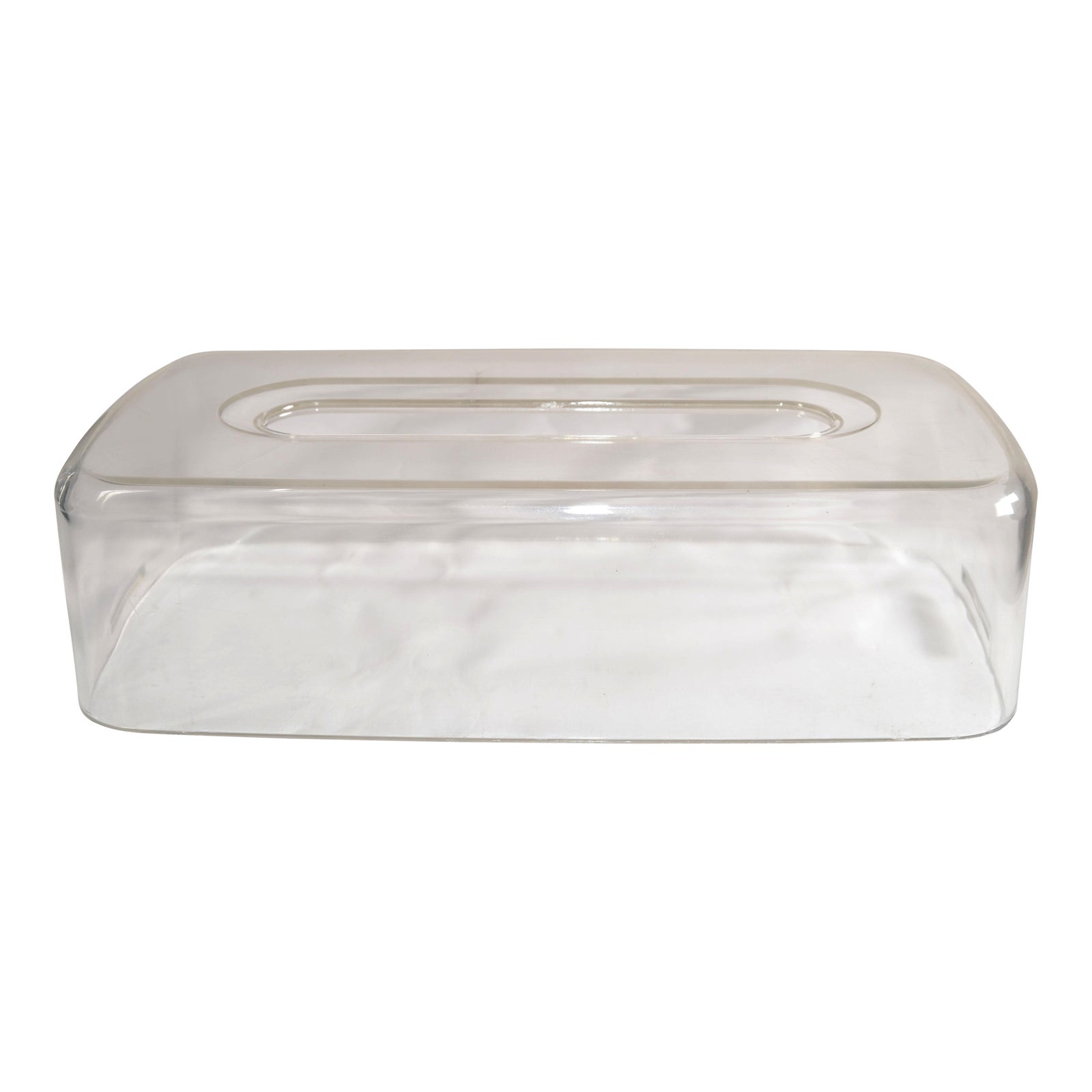 1980s Clear Acrylic Tissue Box Cover Rectangular Paper Storage Cover ...