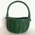 Vintage Green Wicker Basket | Chairish