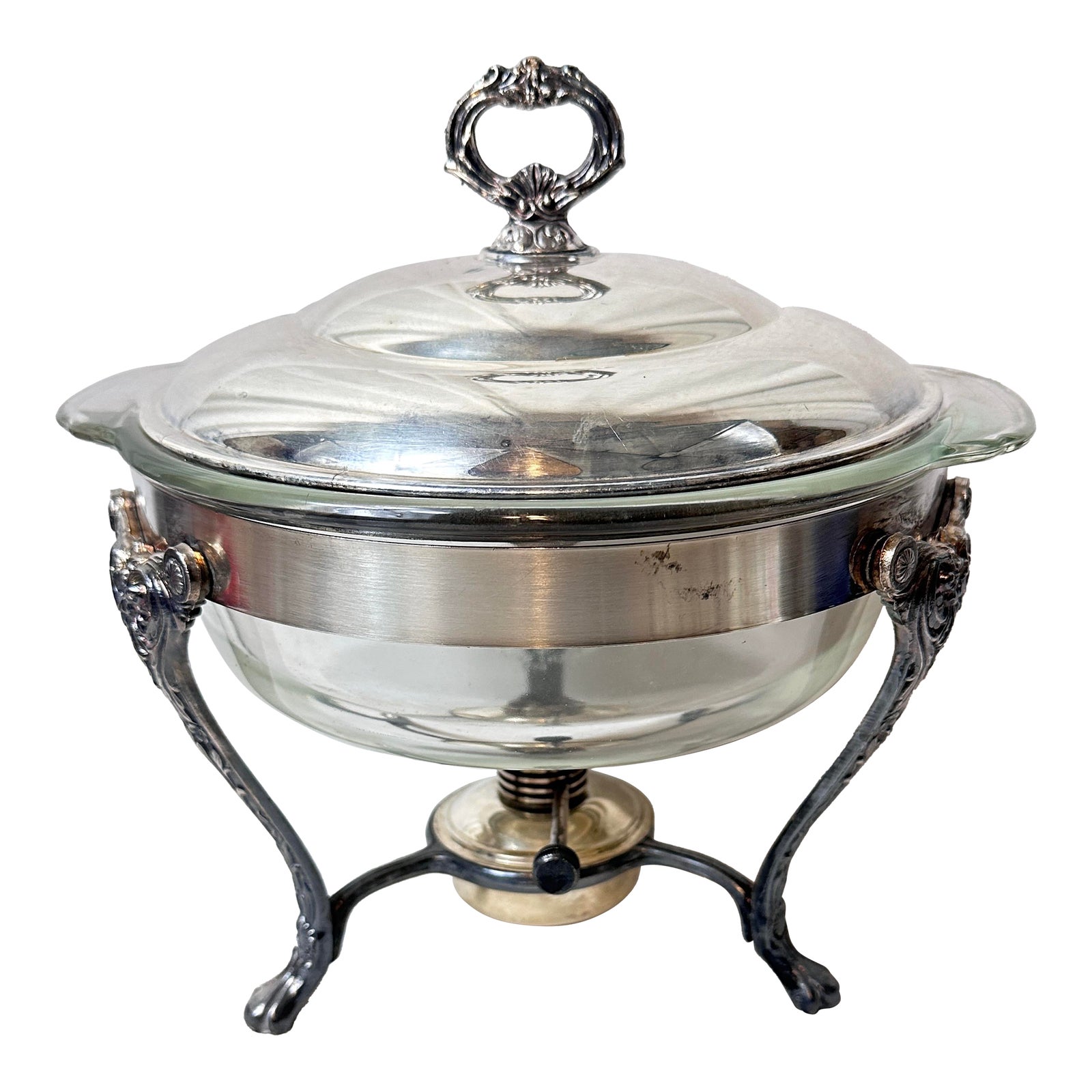 Vintage Silver Plated Chafing Dish | Chairish