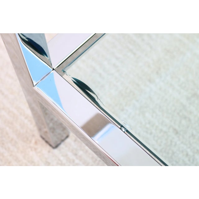 Mid-Century Modernism Milo Baughman Style Glass Square Coffee Table ...