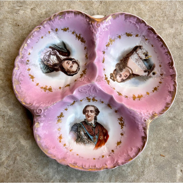 C 1900 Victoria Carlsbad Austria Louis XV and Marie-Thérèse Porcelain Serving Dish Serve Ware ...