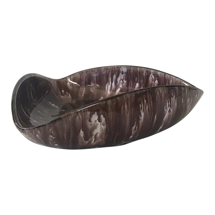 Mid-Century Drip Glaze Triangular Dish, Made in Austria | Chairish