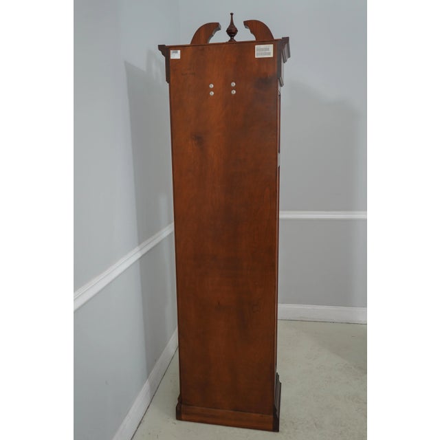Ethan Allen Cherry Grandfather Hall Clock | Chairish