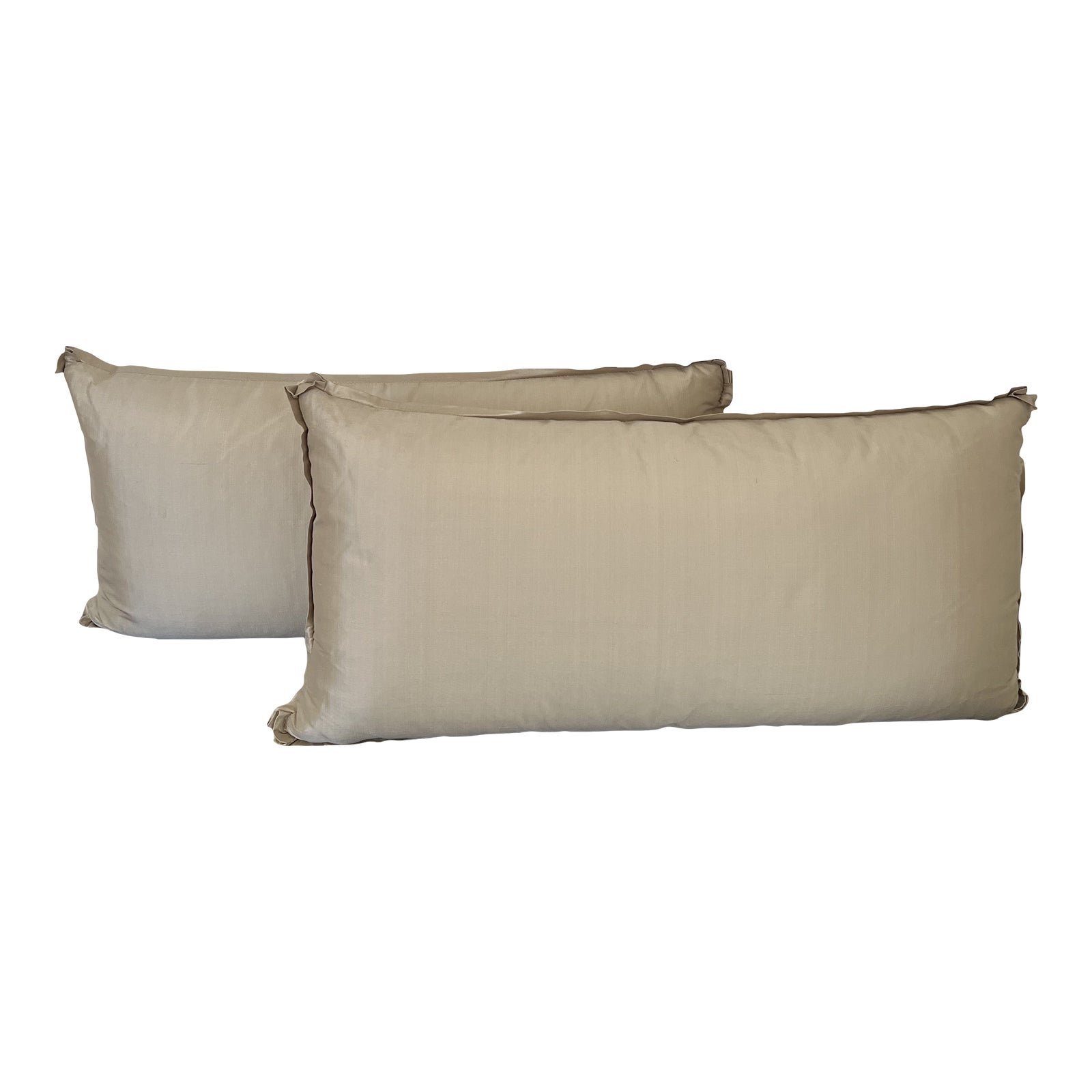 Nancy Corzine Pair of Silk Lombard Pillows | Chairish