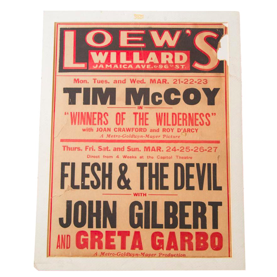 Vintage Greta Garbo Movie Poster | Chairish