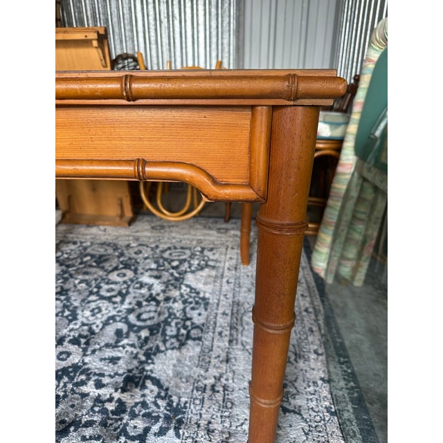 Faux Bamboo Game Table/Dining Table | Chairish