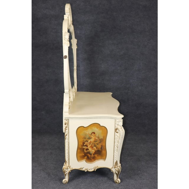 Transitional French Louis XV Art Nouveau Figural Painted Dresser With ...