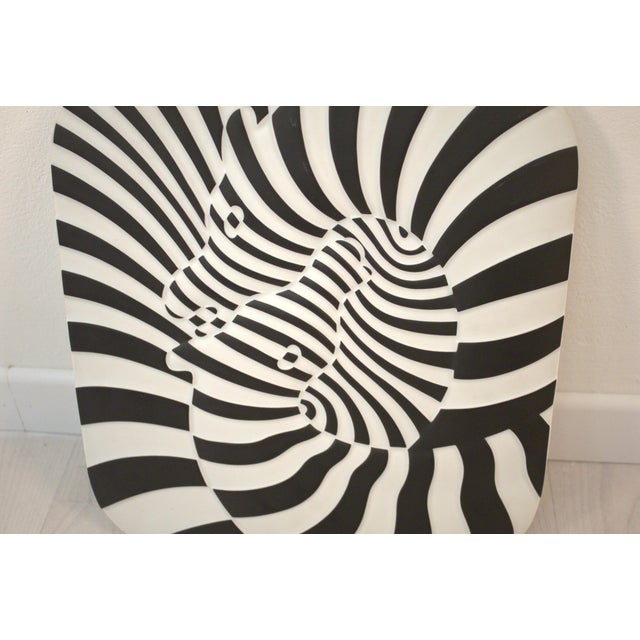 Ceramic Plate by Victor Vasarely for Rosenthal, 1977 | Chairish