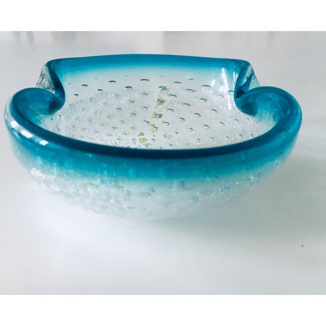 1960 Seguso Gold "Sommerso Bullicante" Murano Art Glass Italian Bowl ...
