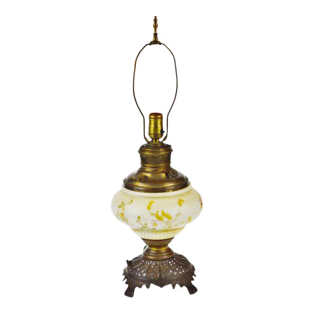 Miller Co. Hand Painted Electrified Juno Lamp | Chairish