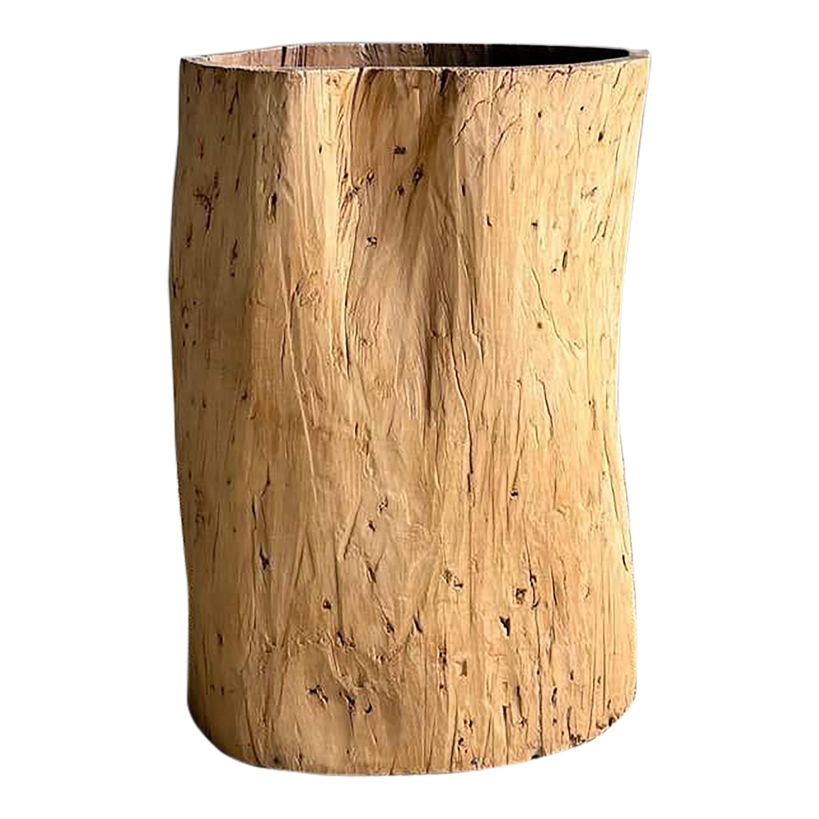 1960s Old Hollowed Out Tree Stump Vessel | Chairish