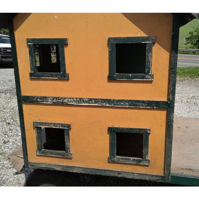 1930s Large Primitive Folk Art Wooden Doll House With Lift Up Roof ...