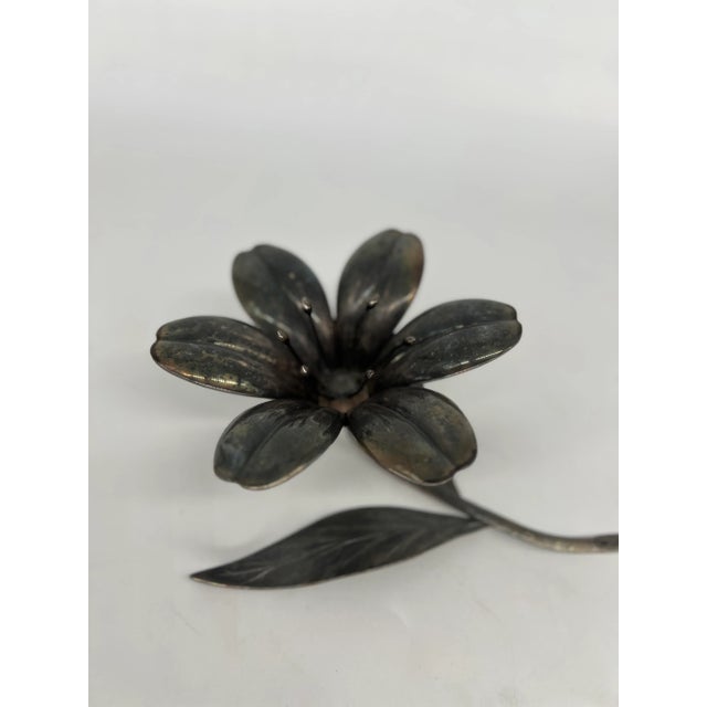 Hollywood Regency Silver Plated Flower Shaped Ashtray Set | Chairish