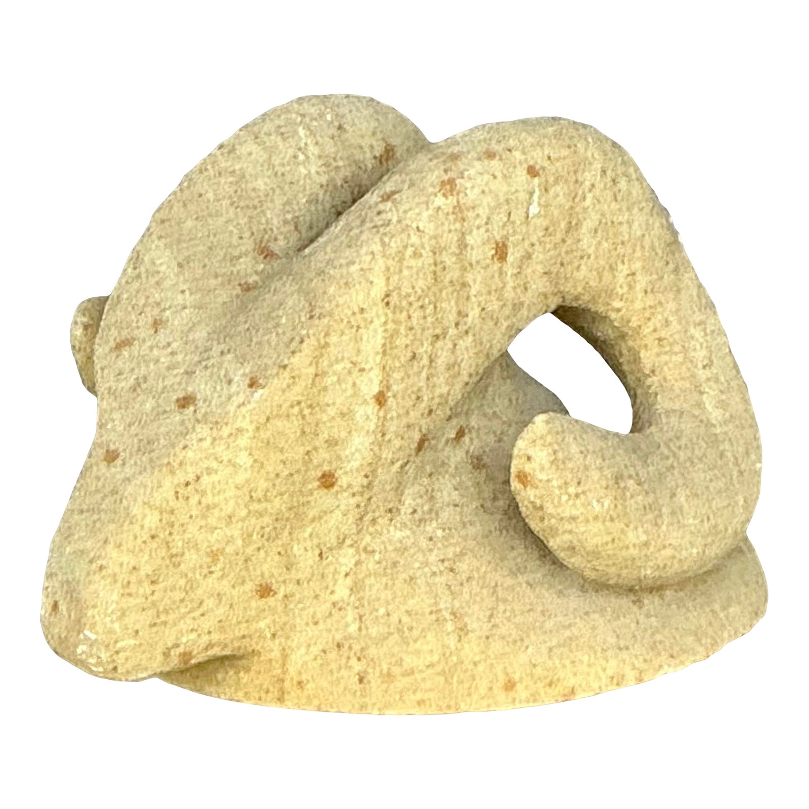 Vintage Boho Carved Stone Rams Head | Chairish