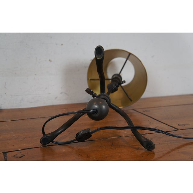 Vintage Ralph Lauren Bronze Library Desk Table Lamp Tole Shade ...